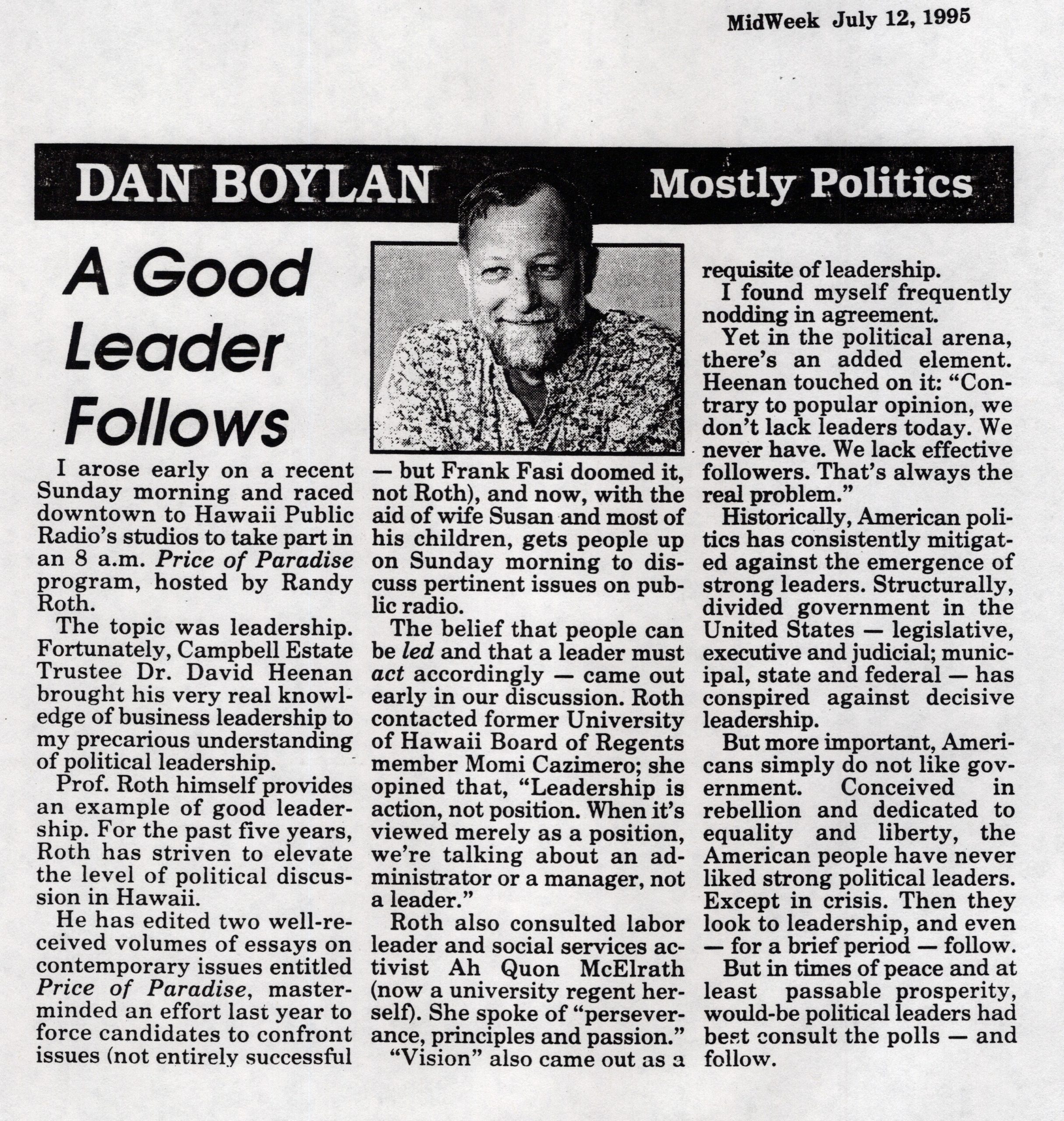 Radio Show - Randall Roth